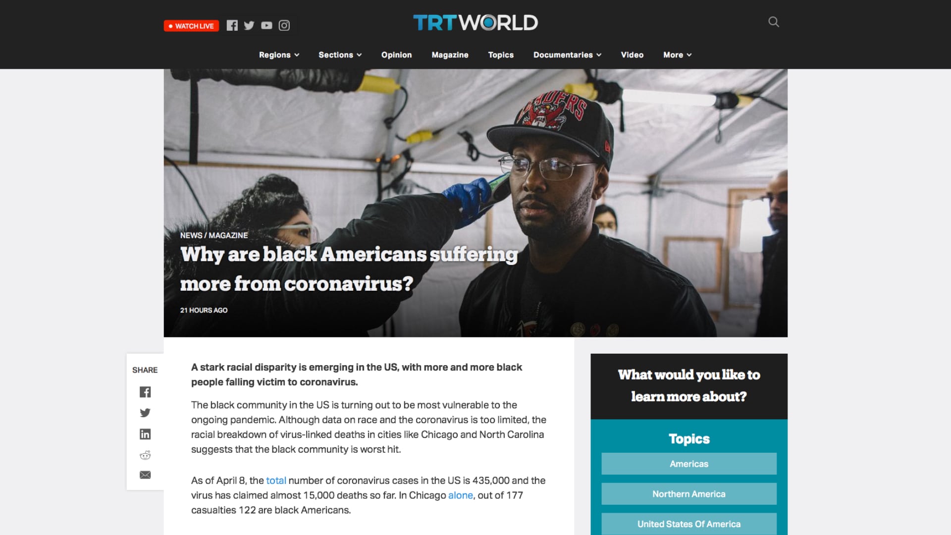 Why are black Americans suffering more from coronavirus? | Zakat ...